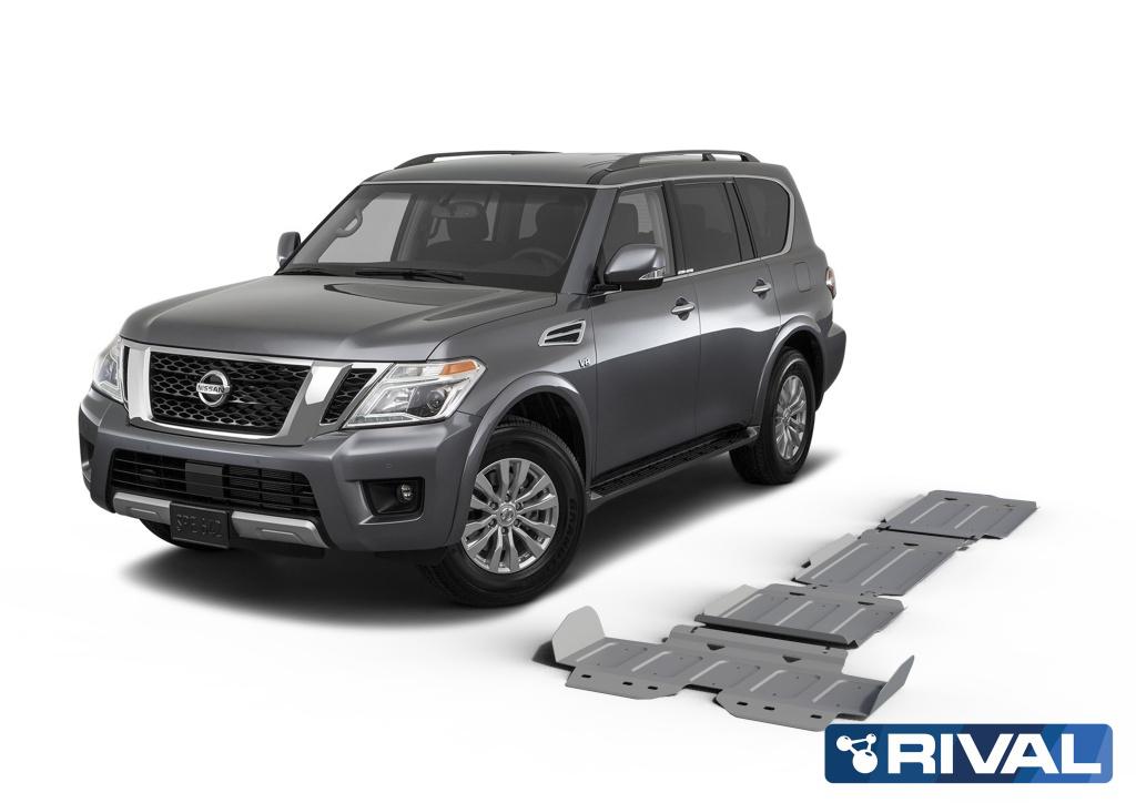 sada ALU krytů podvozku Nissan Patrol Y62 - motor, radiátor, převodovka ...