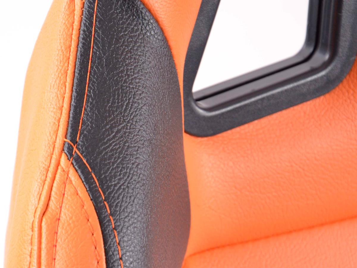 Sportovní sedačky FK Automotive Houston oranžové - Spoilercentrum ...