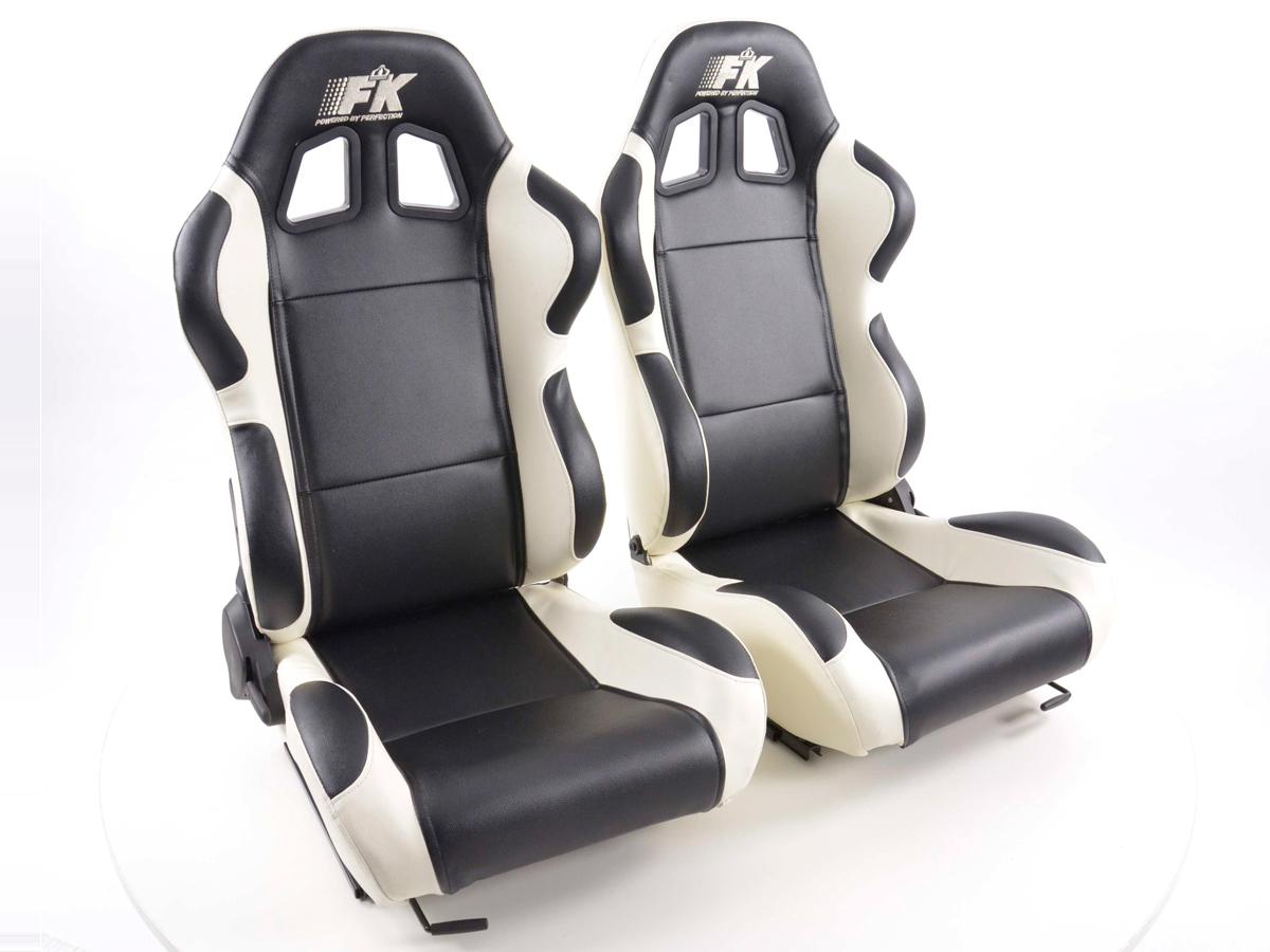 Sportovní sedačky FK Automotive Boston bílá - Spoilercentrum - online ...