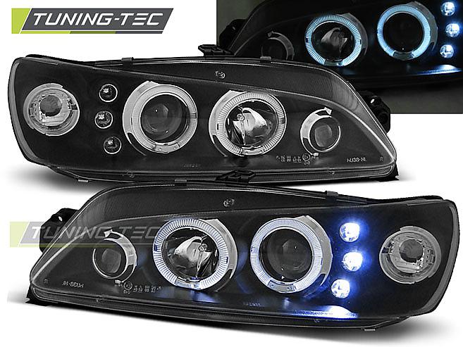 Přední světla černá LED Angel Eyes Peugeot 306 - Spoilercentrum ...
