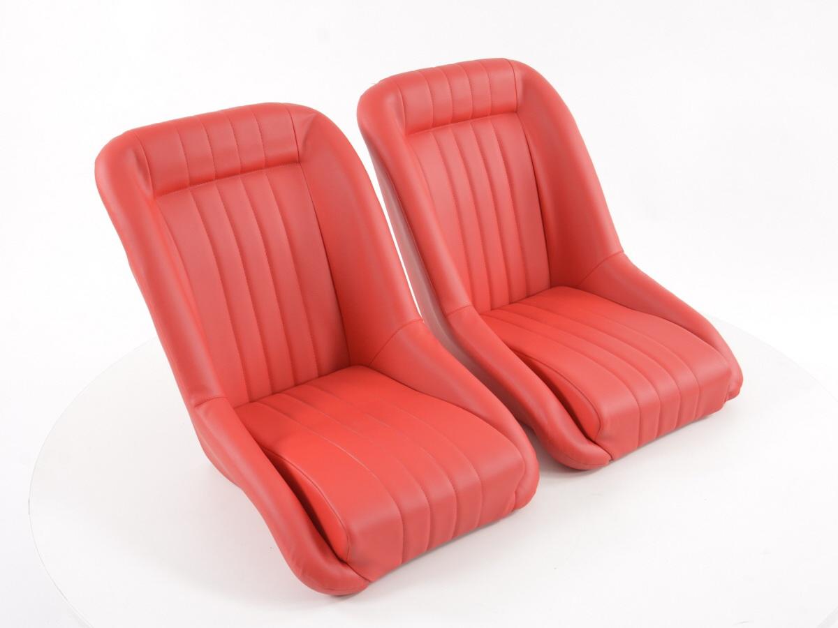 Sportovní sedačky Retro - červené - Spoilercentrum - online tuning shop